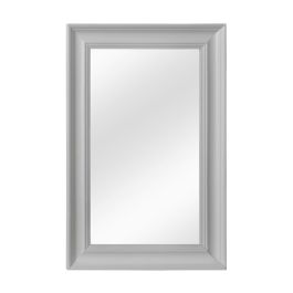 Urban Wall Bedroom Mirror In Cool Matte Grey Wooden Frame | Elegant ...