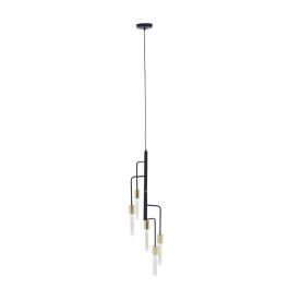 Lagona 5 Tubular Bulbs Ceiling Pendant Light In Gold And Black ...