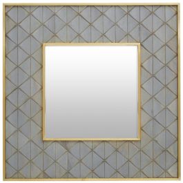 Siro Wall Mirror With Grey Wooden Frame | Elegant Furniture UK