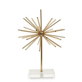 Milton Metal Sculpture In Gold With Clear Plastic Base | Elegant ...