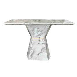 Spezia Rectangular Marble Console Table In Grey | Elegant Furniture UK