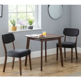 Lennox Wooden Dining Table In Walnut With 2 Farringdon Chairs | Elegant ...