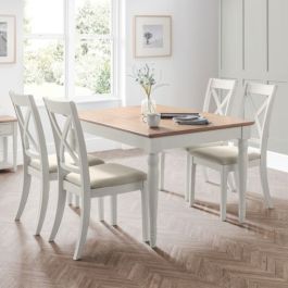 Provence Extending Dining Table In Grey With 4 Chairs | Elegant ...